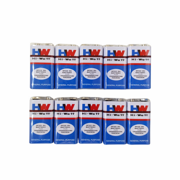 Buy Hi-Watt HW 9V Battery - 6F22 Carbon Zinc Online | MyBattery.in ...