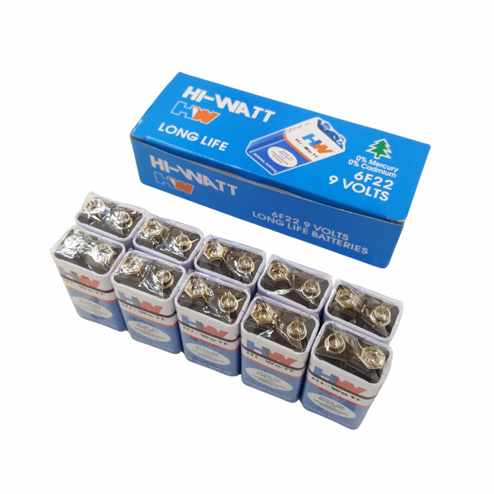 Hi-Watt HW 9V Battery - 6F22 Carbon Zinc – MYBATTERY.IN